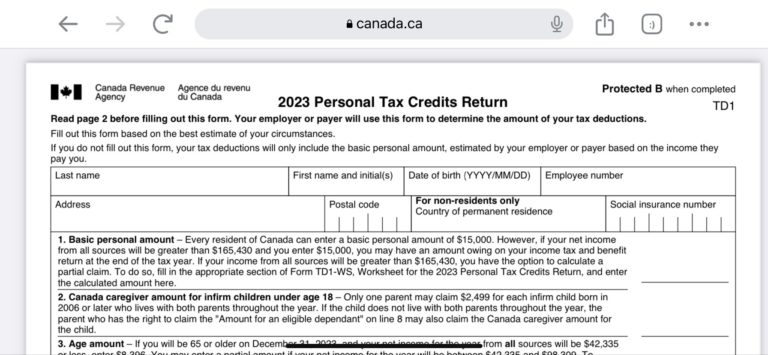 How do I fill out a TD1 Form for my employer? - Kim Seifert Dominion ...