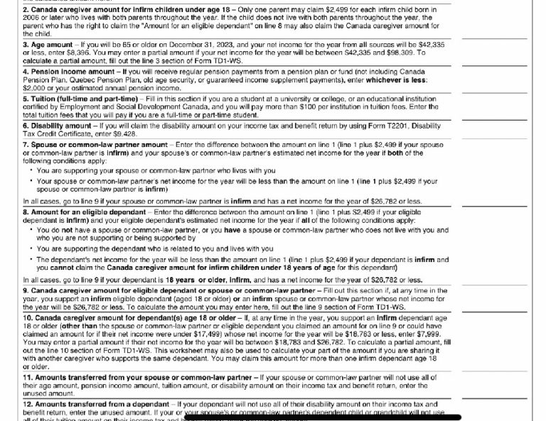 How do I fill out a TD1 Form for my employer? - Kim Seifert Dominion ...